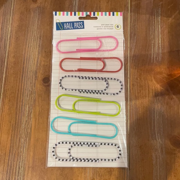 American Crafts | Office | 3for5 Giant Rainbow Paper Clips Set Of 6 ...
